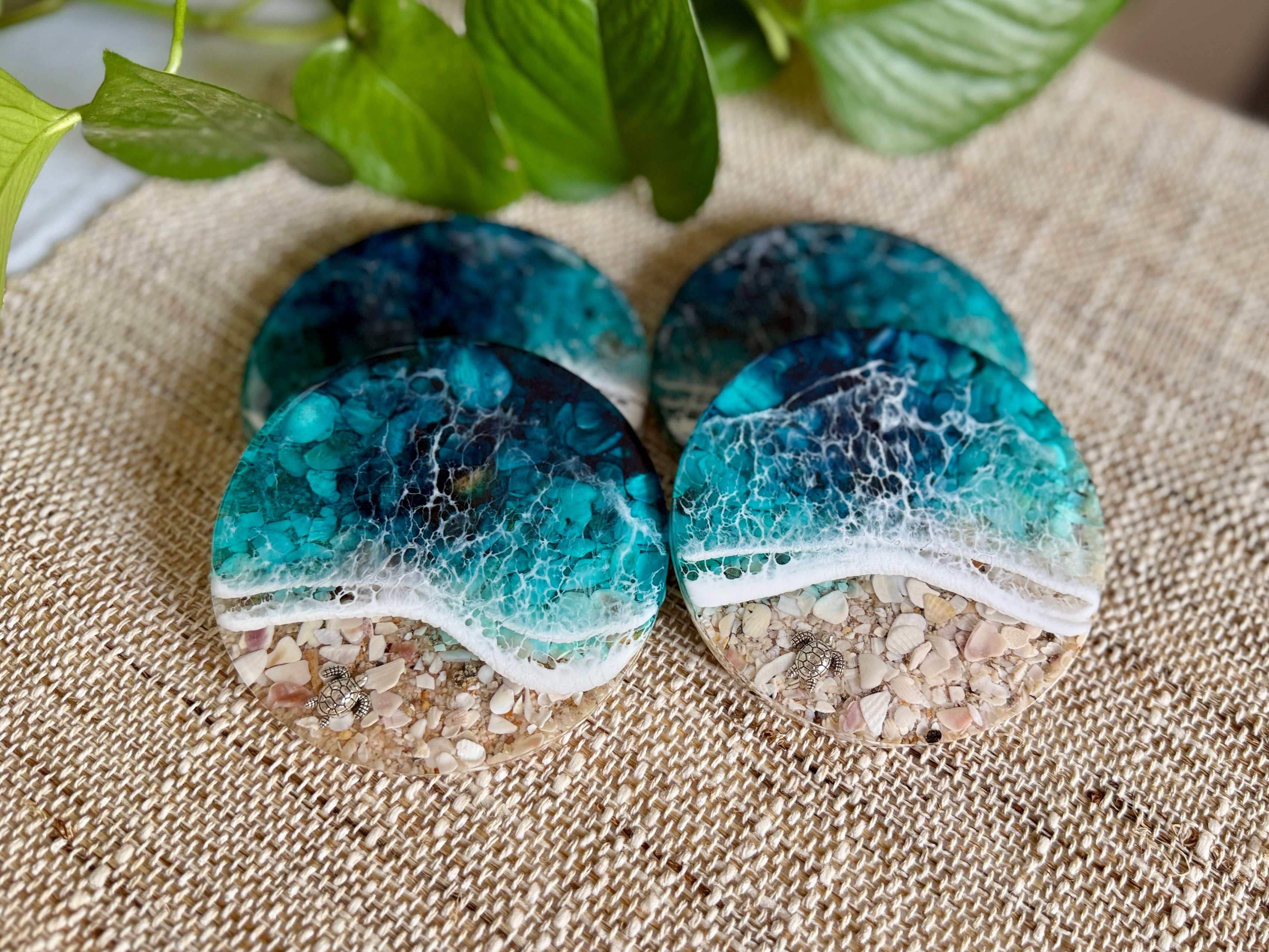Coastal Resin Drink Coaster – Ashley Lasko Creates